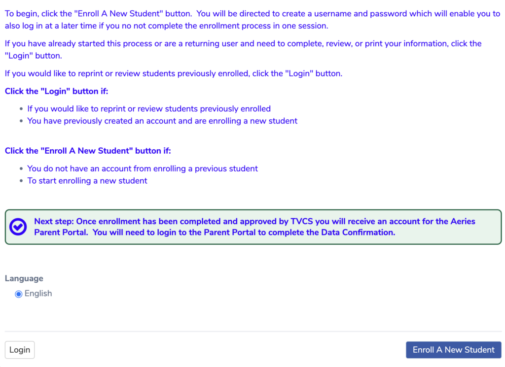 Enrollment Instructions - Temecula Valley Charter School